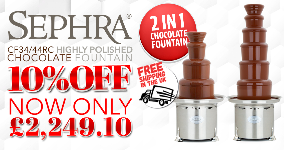 Sephra CF34-44RC Highly Polished Convertible Chocolate Fountain